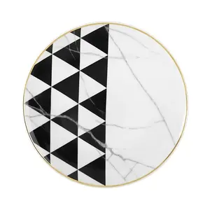 VISTA ALEGRE Carrara Dessert Plate - Black/white