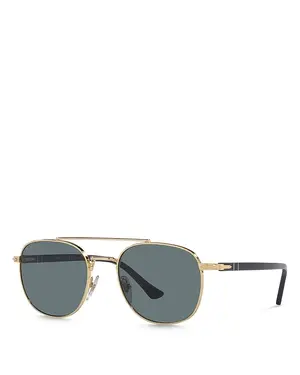 Persol Polarized Pillow Sunglasses - Gold/blue Polarized Solid