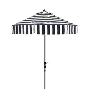SAFAVIEH Elsa Fashion Line 11 Ft Umbrella - Black/white