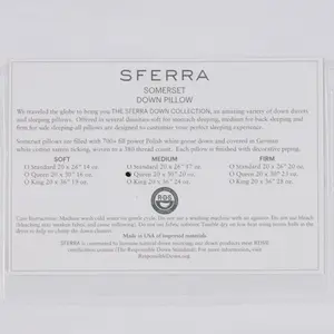 SFERRA Somerset Medium Queen Down Pillow