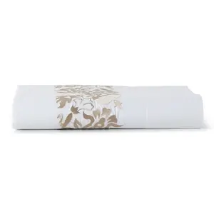SFERRA Saxon Flat Sheet, Full/queen Champagne