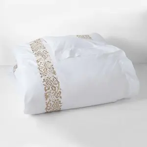 SFERRA Saxon Duvet Cover, King Champagne Beige