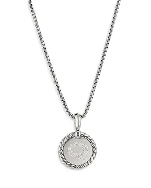 David Yurman David Yurman Sterling Silver Initial Charm Necklace Q/silver