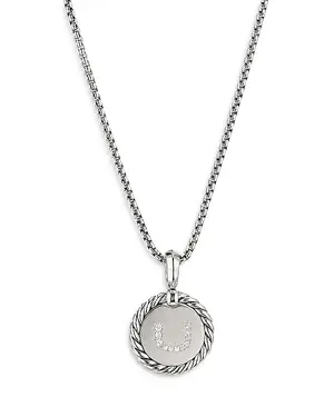 David Yurman David Yurman Sterling Silver Initial Charm Necklace U/silver