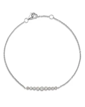 Bloomingdale'S Diamond Graduated Bracelet 0.25 Tcw In 14k Gold - White