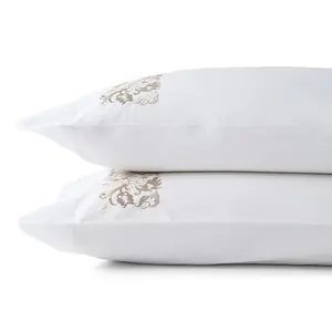 SFERRA Saxon Pillowcase, King Champagne Beige