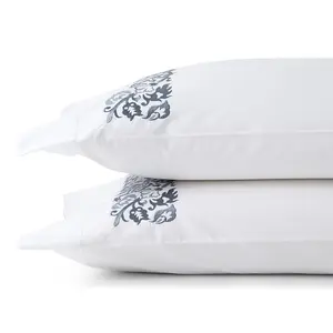 SFERRA Saxon Pillowcase, King Indigo Blue