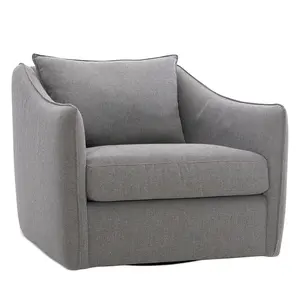 BERNHARDT Monterey Swivel Outdoor Chair - Gray/brushed Aluminum
