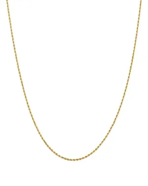 Bloomingdale'S 14k Yellow 1.5mm Diamond Cut Rope Chain Necklace - Gold