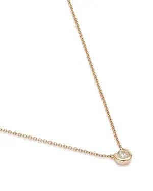 Bloomingdale'S Diamond Solitaire 14k Yellow Necklace