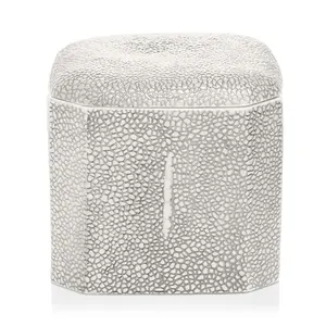 KASSATEX Shagreen Cotton Ball Jar - Porcelain