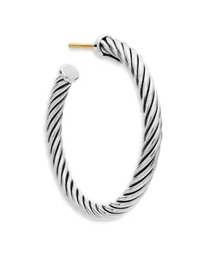 David Yurman Sterling Cable Hoop Earrings