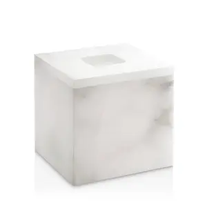 KASSATEX Alabaster Tissue Box Cover - White