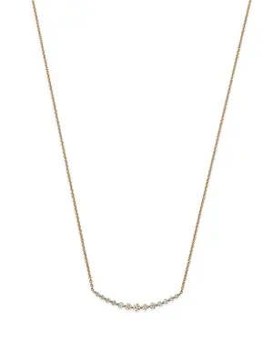 Bloomingdale'S Diamond Curved Bar Necklace - Gold