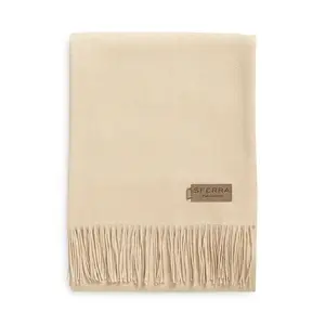 SFERRA Cashmere Dorsey Throw Champagne Beige