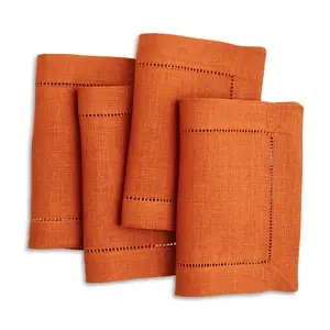 SFERRA Festival Cocktail Napkins, Set Of 4 - Paprika