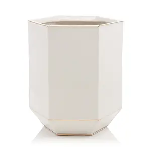 KASSATEX St. Honore Waste Bin - White / Gold
