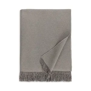 SFERRA Bristol Basketweave Cotton & Alpaca Throw - Gray