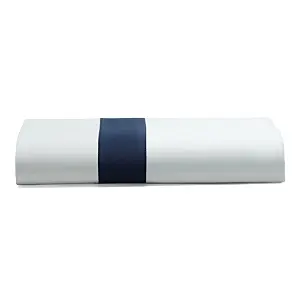 SFERRA Orlo Flat Sheet, Full/queen White/navy