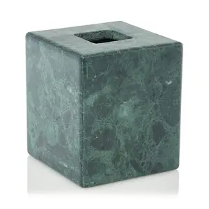 KASSATEX Esmeralda Tissue Holder - Green Marble