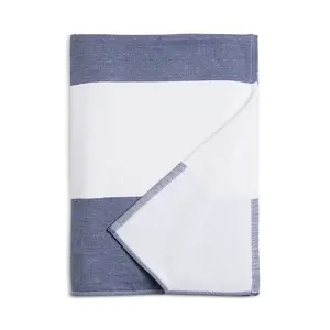 KASSATEX Block Stripe Fouta Beach Towel - Indigo