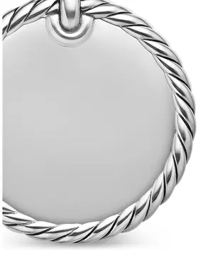 David Yurman Elements Diamond Pave Disc Pendant