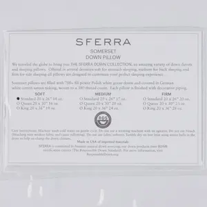 SFERRA Somerset Soft Down Pillow, Standard