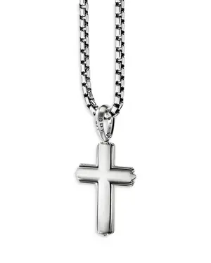 David Yurman Sterling Pyramid Cross Pendant