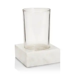 KASSATEX Marmol Tumbler & Holder - White Marble