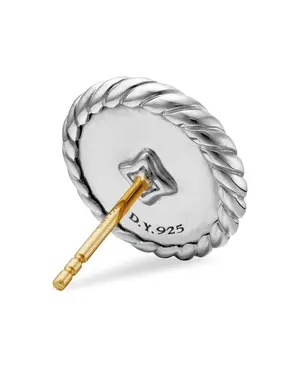 David Yurman Dy Elements Diamond Stud Earrings - Silver