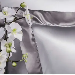 TOGAS House Of Textiles Elite Silk Standard Sham - Silver