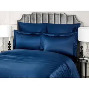 TOGAS House Of Textiles Elite Silk King Sham Exclusive - Dark Blue