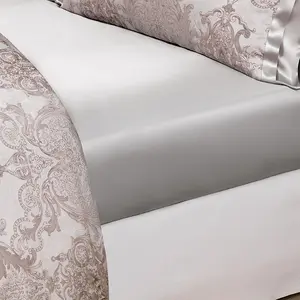 TOGAS House Of Textiles Raphael Silk Fitted Sheet, Queen - Silver