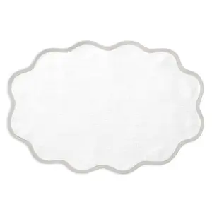 MATOUK Scalloped Placemat, Set Of 4 - Classic Gray