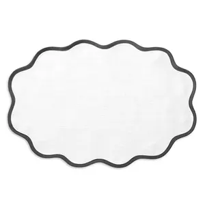 MATOUK Scalloped Placemat, Set Of 4 - Smoke Gray