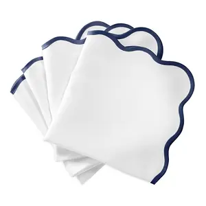 MATOUK Scalloped Napkins, Set Of 4 - Sapphire
