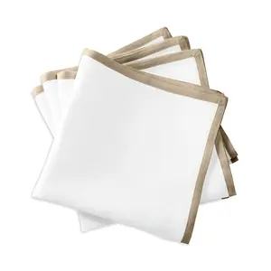MATOUK Border Napkins, Set Of 4 - Oat