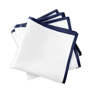 MATOUK Border Napkins, Set Of 4 Sapphire