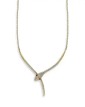 Bloomingdale'S Diamond And Ruby Snake Necklace - Yellow Gold