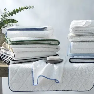 MATOUK Cairo Wash Cloth - White/azure