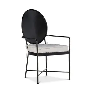 HOOKER FURNITURE Ciao Bella Metal Arm Chair - Black/white