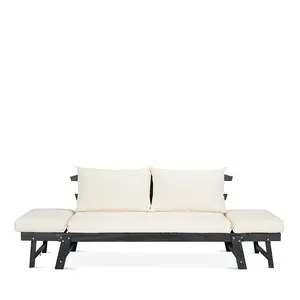 SAFAVIEH Tandra Modern Contemporary Daybed - Dark Slate Gray/beige