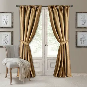 ELRENE HOME FASHIONS Versailles Blackout Window Panel, 52 X 95 - Gold