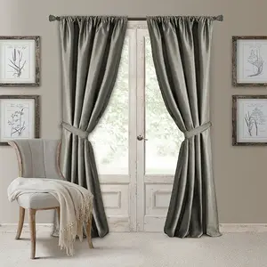 ELRENE HOME FASHIONS Versailles Blackout Window Panel, 52 X 95 - Gray