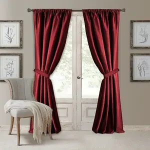 ELRENE HOME FASHIONS Versailles Blackout Window Panel, 52 X 95 - Rouge