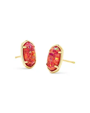 Kendra Scott Grayson Stone Stud Earrings Gold Berry