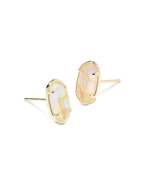 Kendra Scott Grayson Stone Stud Earrings White/gold