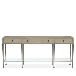 BERNHARDT Santa Barbara Console Table - Sandstone/vintage Nickel