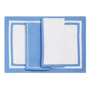 MATOUK Rectangle Placemats, Set Of 4 - Sky Blue