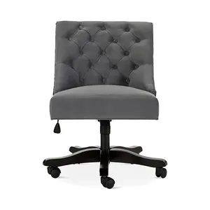 SAFAVIEH Soho Tufted Velvet Swivel Desk Chair - Gray